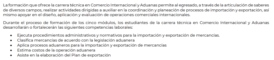 COMERCIO INTERNACIONAL Y ADUANAS | CETis 01 Coronel Matilde Galicia Rioja